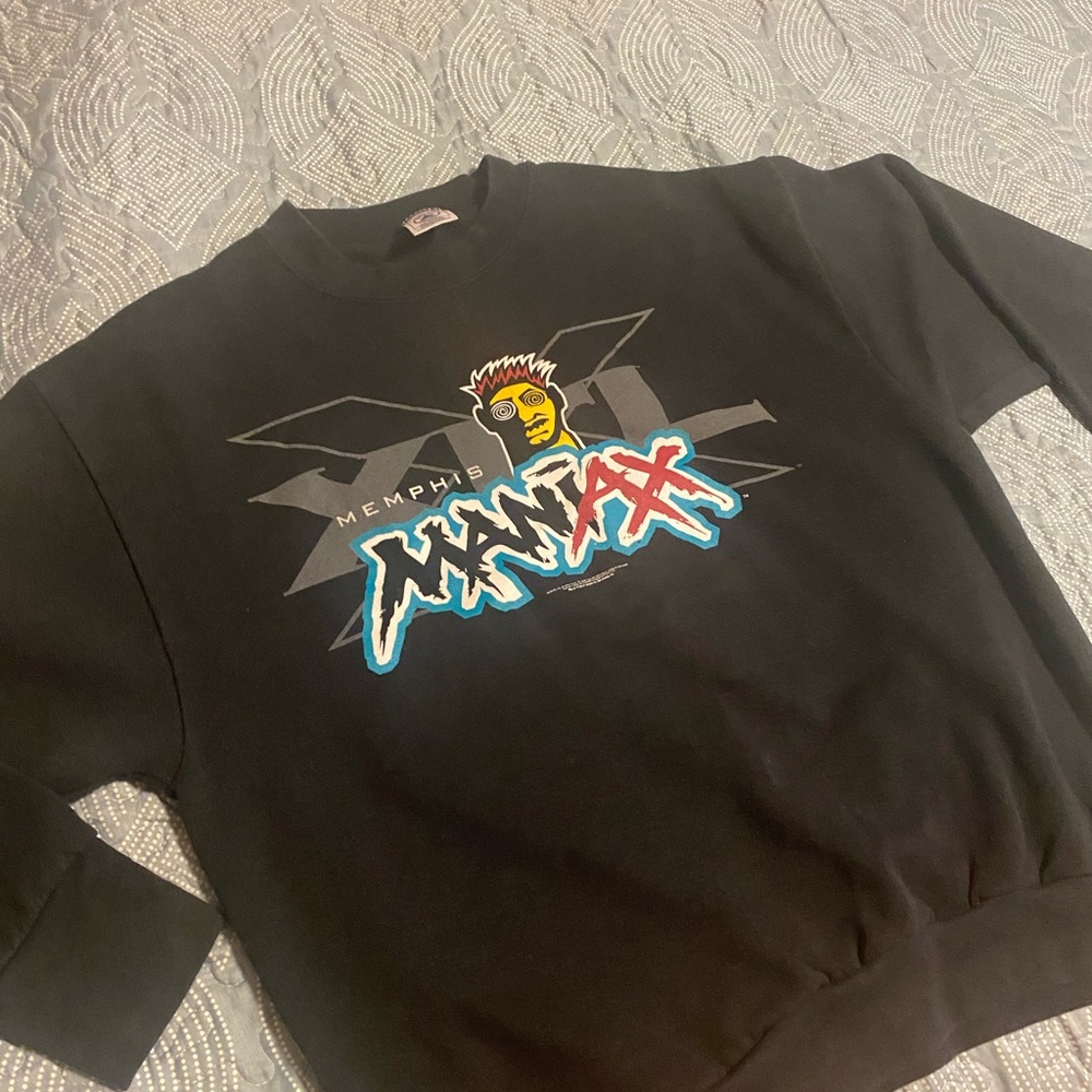Vintage Xfl Memphis Maniax Crewneck , Logo Is Amazing… - Gem